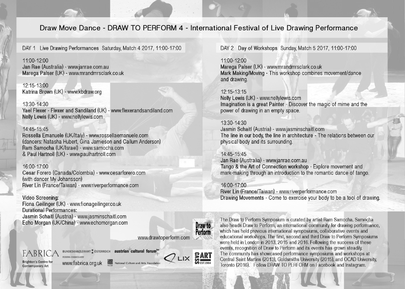 英國 Draw to Perform 藝術節─舞蹈繪畫表演暨工作坊計劃｜林人中｜國藝會補助成果檔案庫